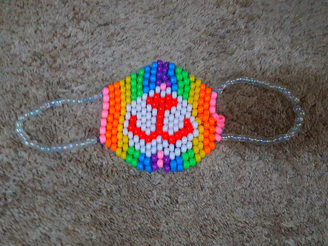 Rainbow Kandi Bear Facemask Kandi Rave Gloomy Bear Emo - Etsy