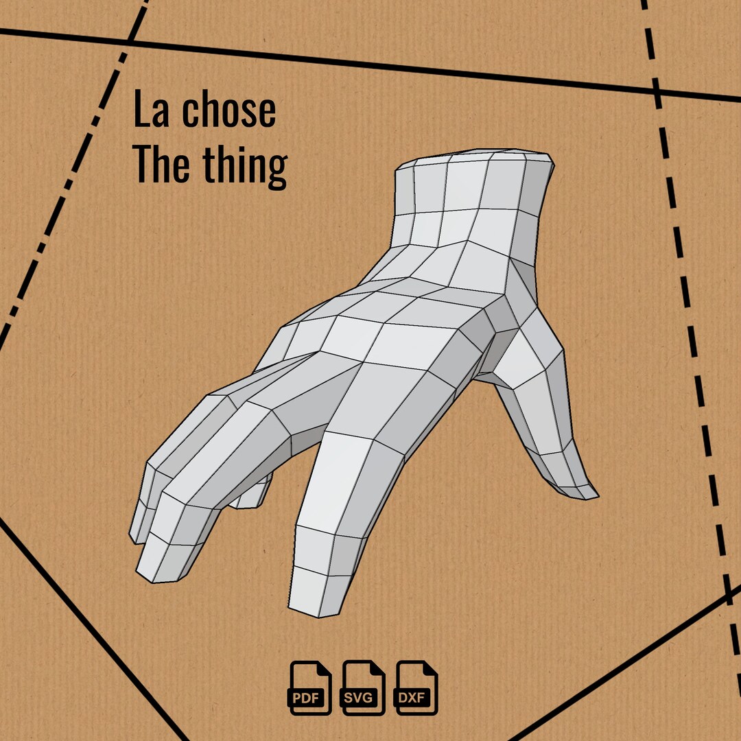 Papercraft main, patron loisir créatif art papier, sculpture polygonale ...