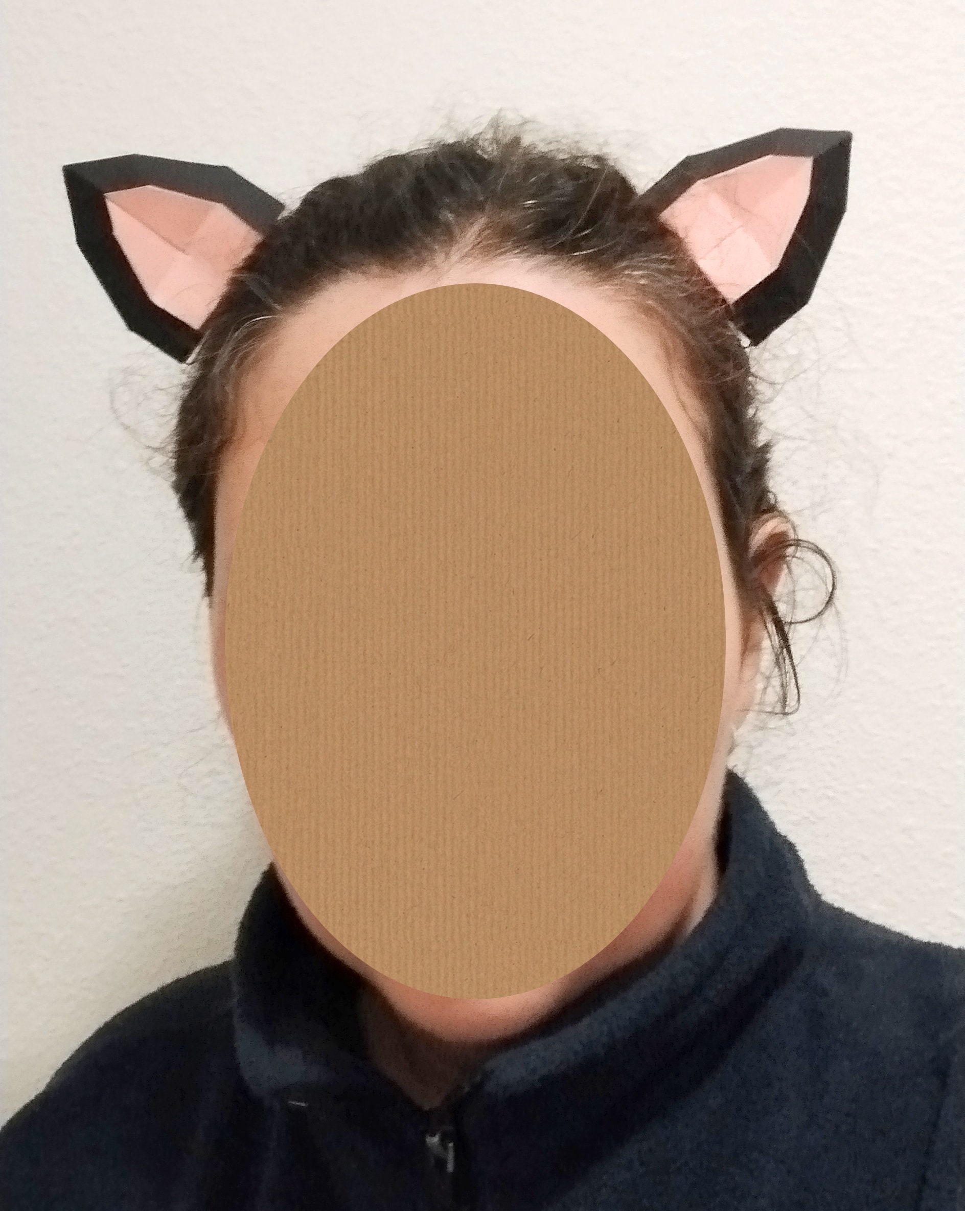 Papercraft Cosplay Cat Ears Pattern for Paper Art Polygonal - Etsy