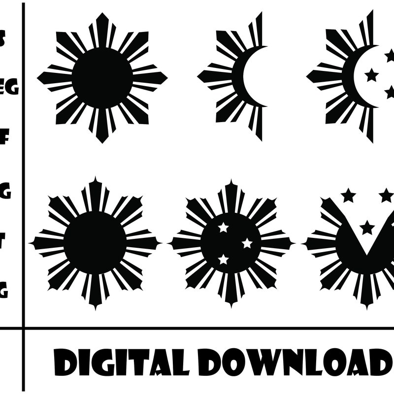 Filipino Sun Svg - Etsy