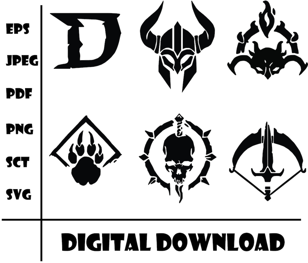 Diablo IV Class Icons - Etsy