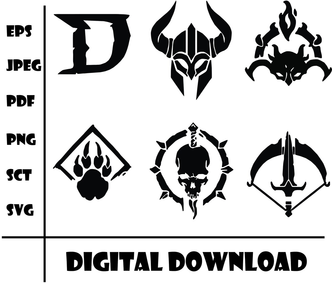 Diablo IV Class Icons - Etsy