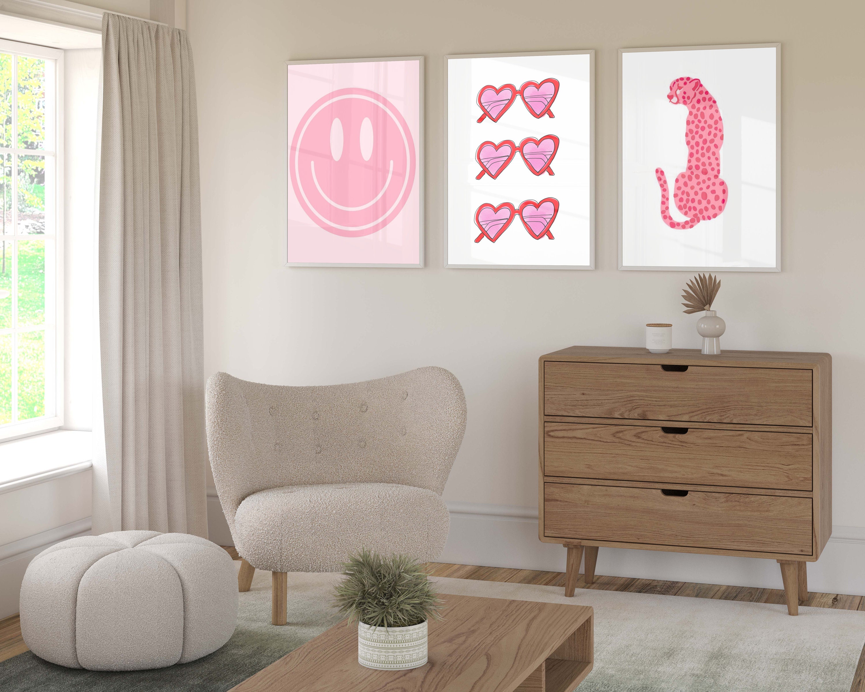 Preppy Room Decor Girly Wall Art Preppy Room Posters Pink - Etsy