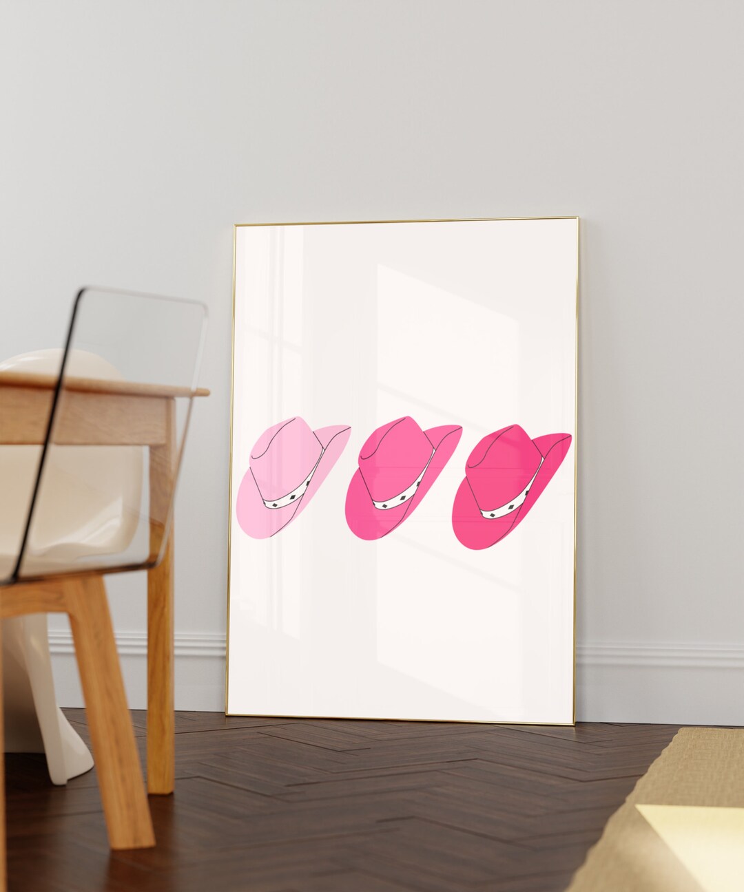 Preppy Western Wall Art, Pink Rodeo Poster Print, Wall Art Printable ...