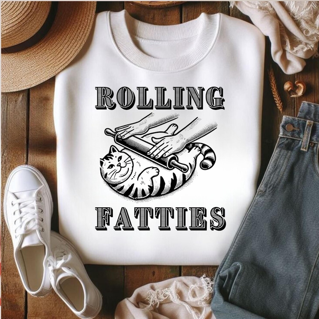 Rolling Fatties Cat PNG File, Funny Cat Graphic PNG, Fat Cat Meme, Cat ...
