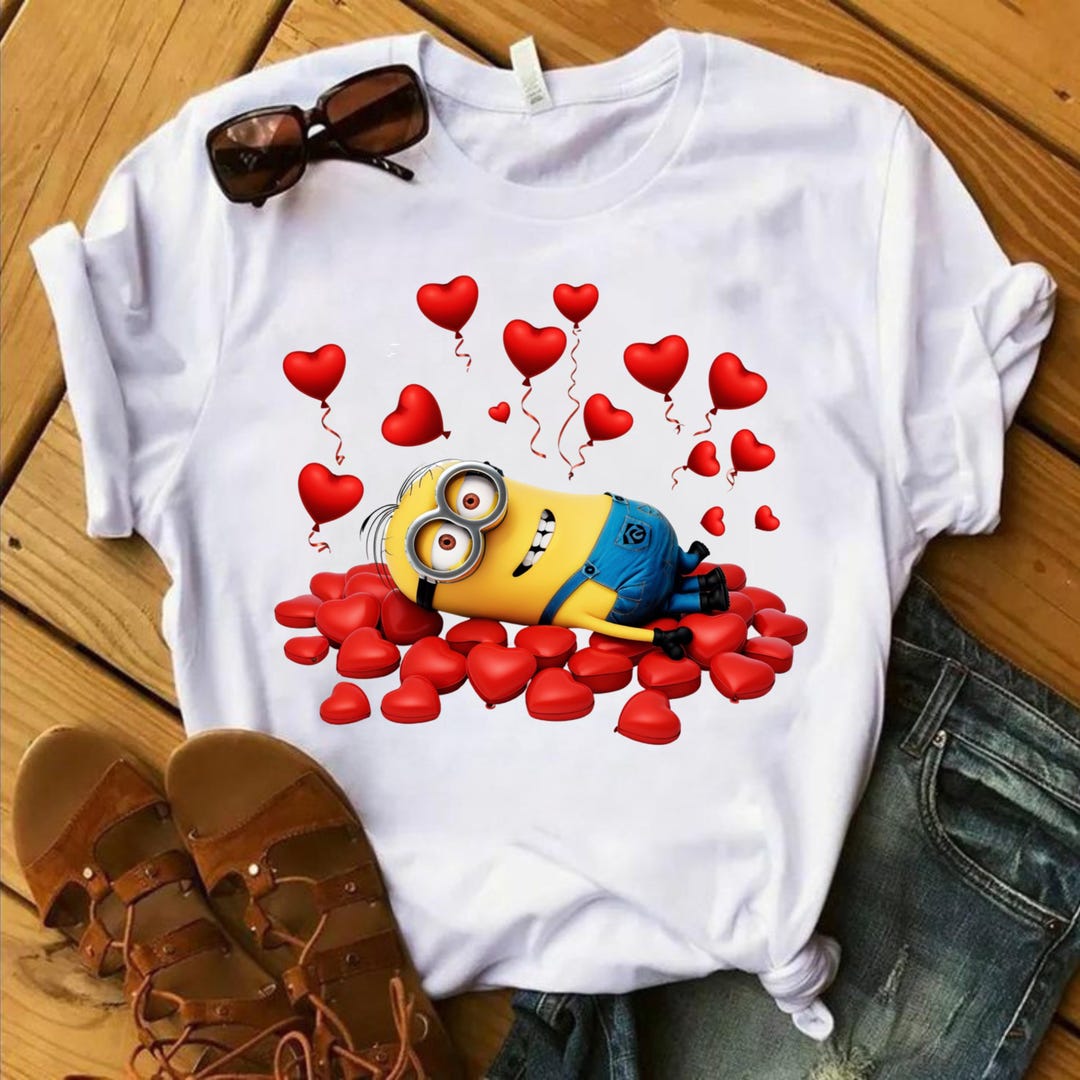 Melt in Love Minion Valentine PNG, Be Mine Valentine PNG, Retro ...