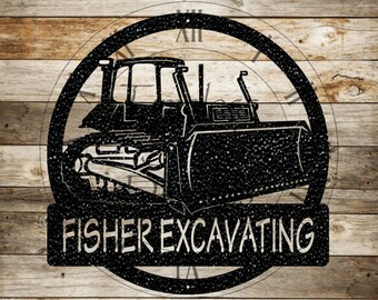Metal Bulldozer Sign - Etsy