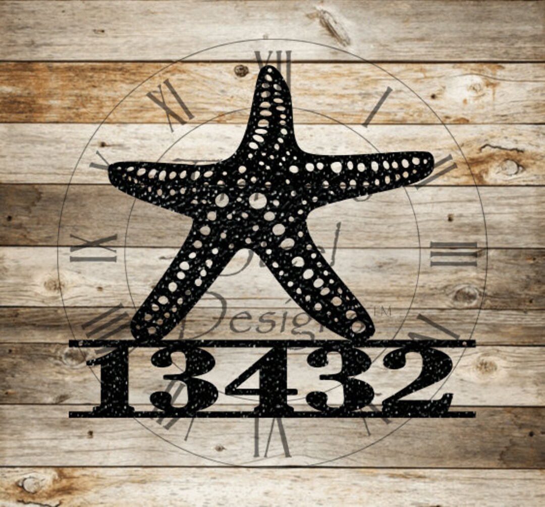 Starfish Address Sign/starfish/sea Creature/address Plaque/custom Metal ...