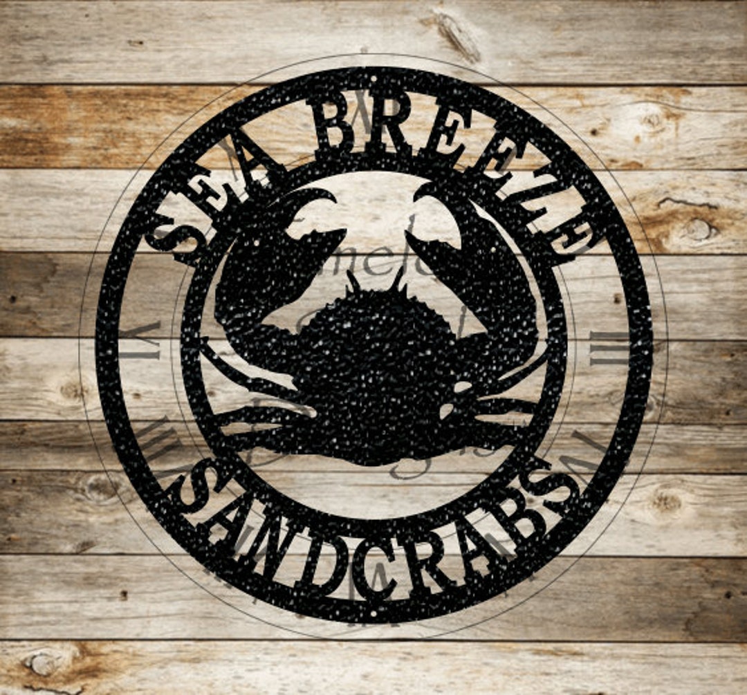 Sea Crab Personalized Sign/ Crab Sign/ Metal Crab Sign/ Personalized ...