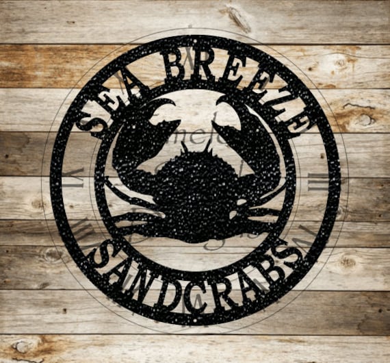 Sea Crab Personalized Sign/ Crab Sign/ Metal Crab Sign/ - Etsy