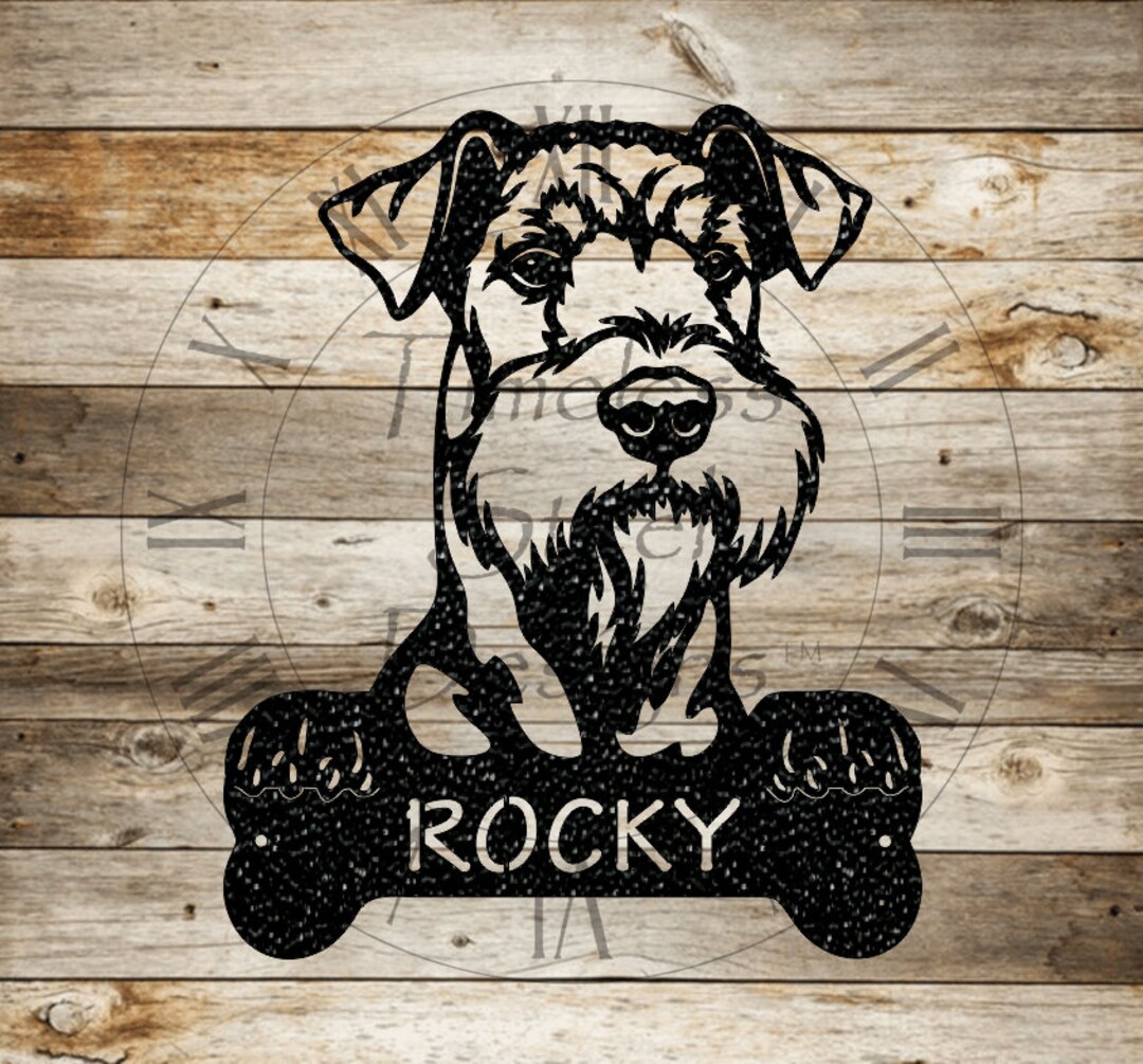 Airedale Terrier Dog Peeking With Bone - Peeking Airedale - Airedale ...