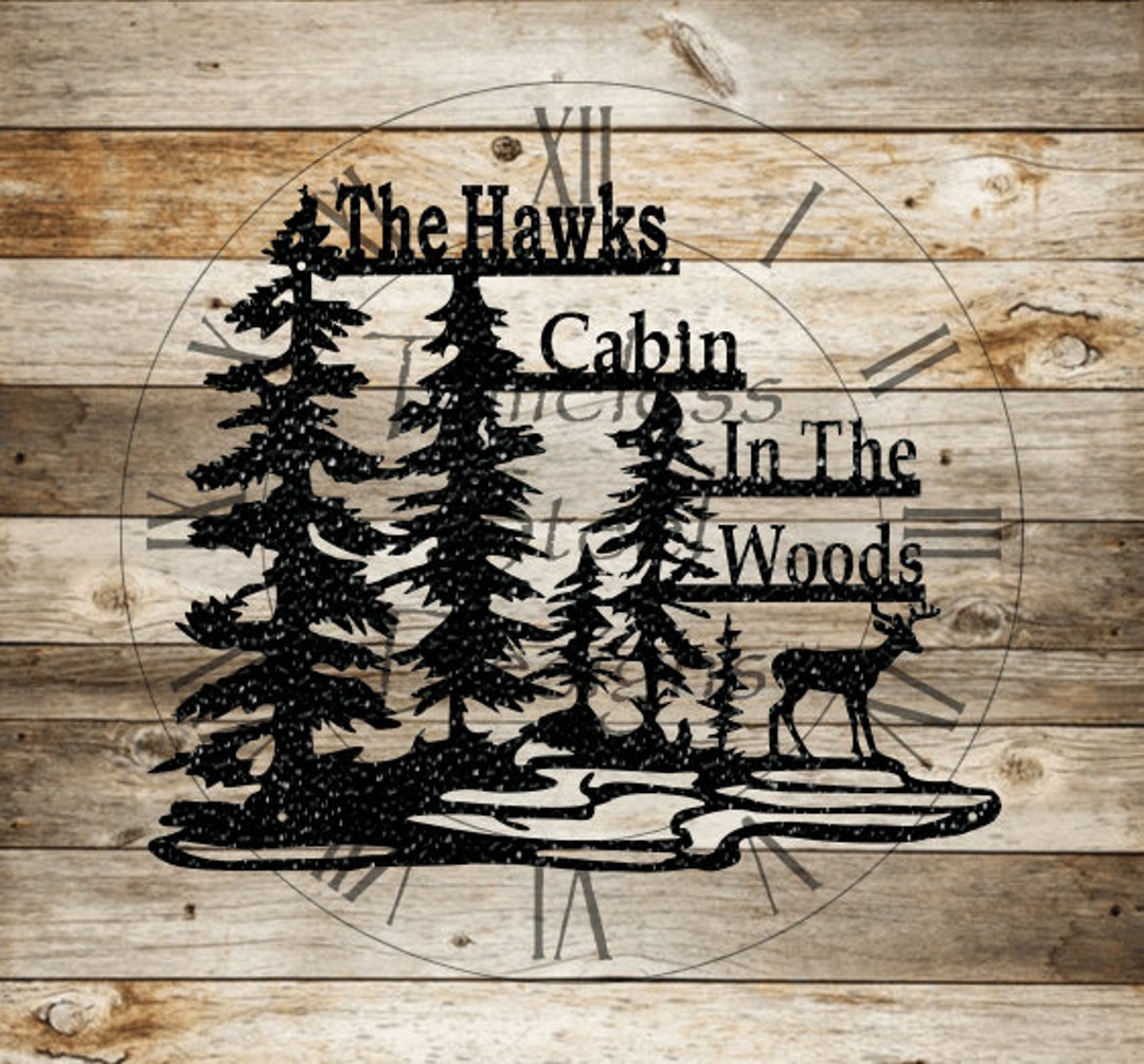 Cabin in the Woods With Deer/cabin Metal Sign/cabin Sign/lodge Decor ...