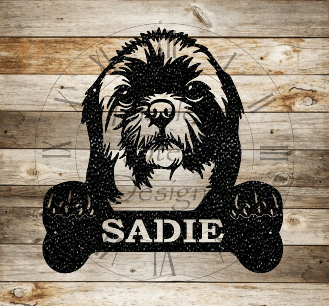 Maltese Dog Peeking With Bone - Peeking Maltese - Maltese Sign - Etsy