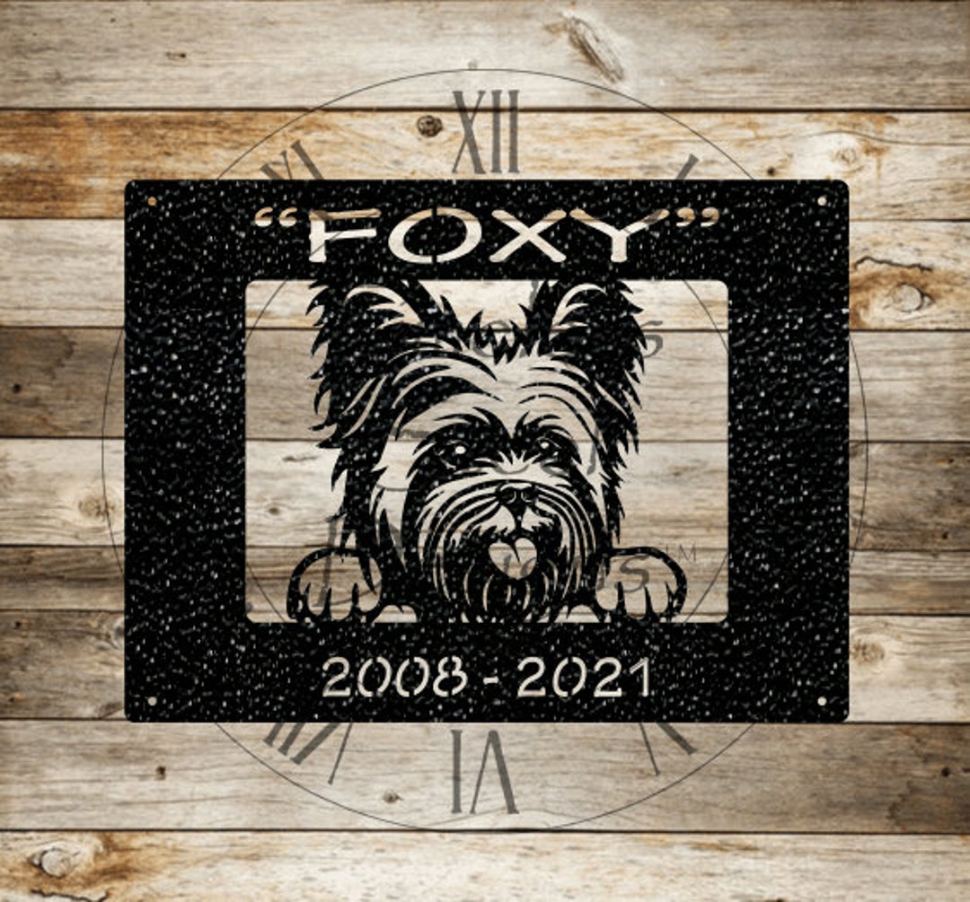 Rectangular Yorkie Personalized Sign/yorkie Sign/metal Wall Art/yorkie ...