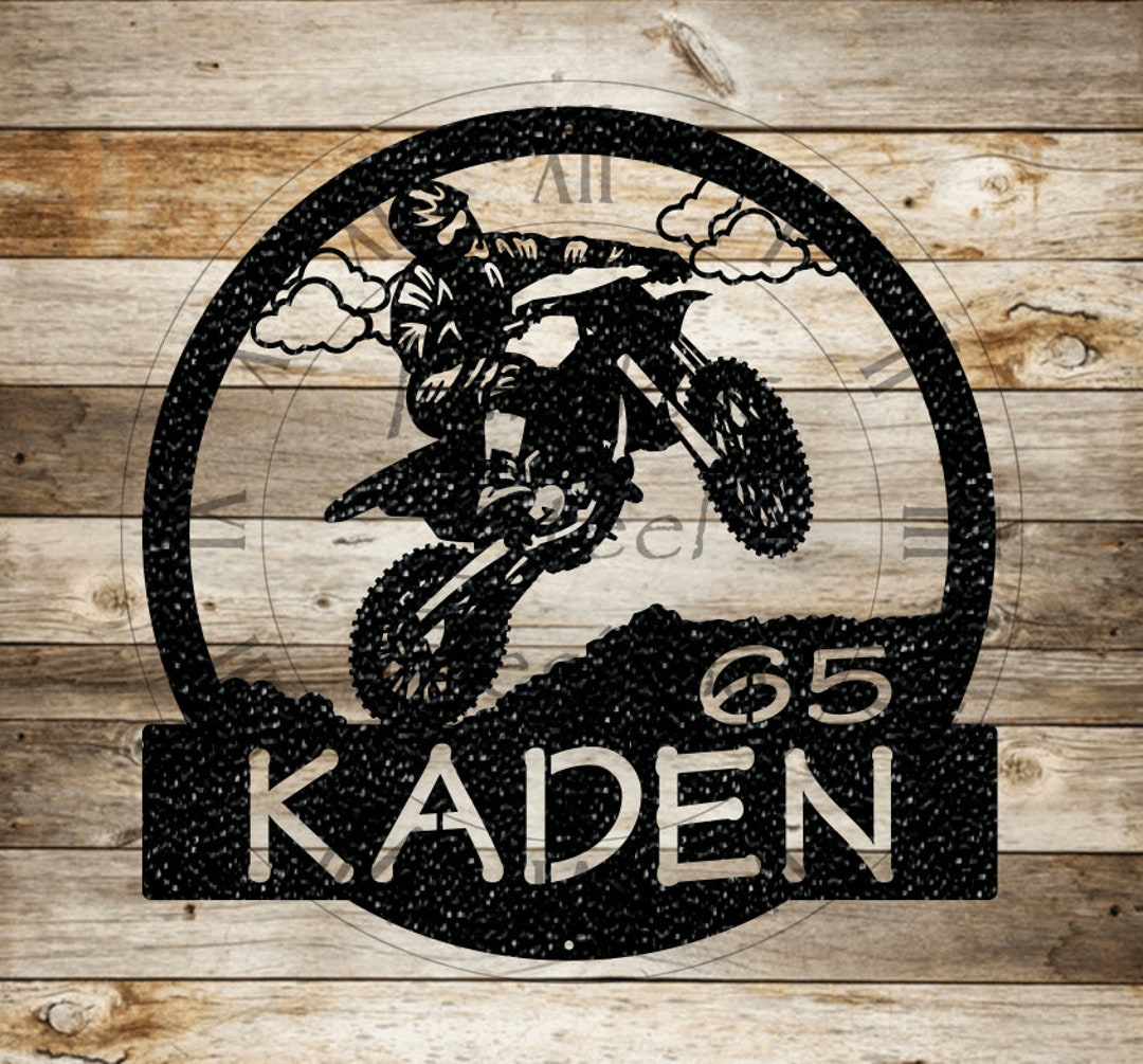 Motocross Bike With Jump Custom Monogram - Custom Dirtbike Monogram ...