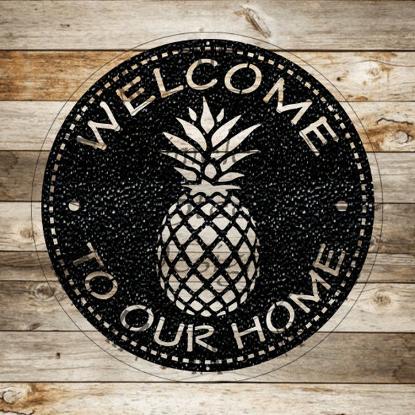 Pineapple Welcome Sign - Etsy