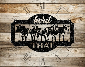 Herd That Cow Metal Wall Decor - Etsy