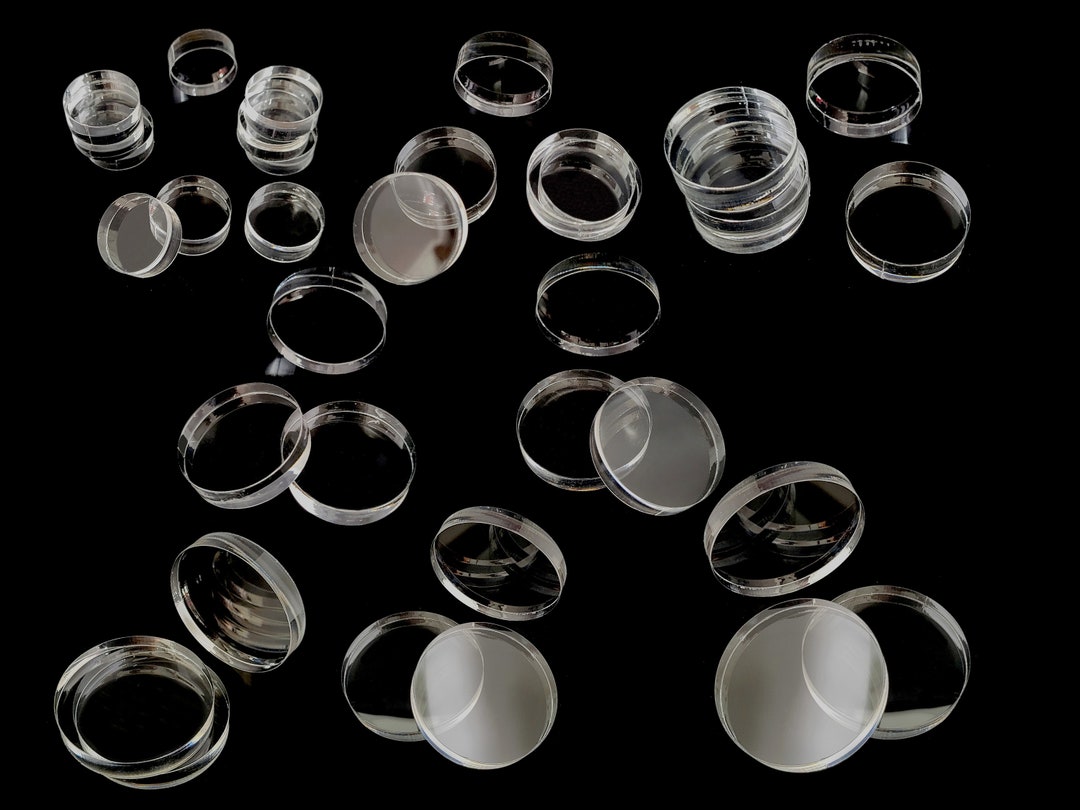 10mm EXTRA THICK Clear Acrylic Bases Various Sizes 25 Mm 20 PCS 30 Mm ...
