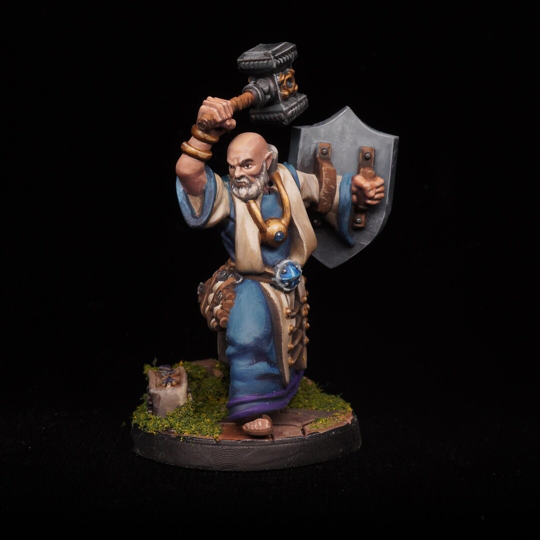 Pro Painted Miniature Human Cleric Healer RPG Dnd Dungeons and Dragons ...