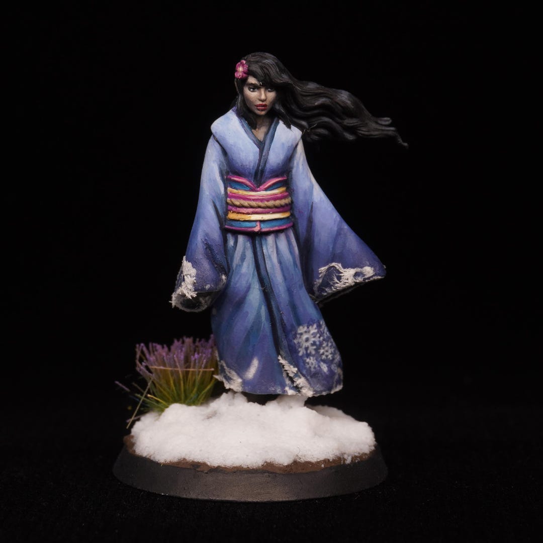 Pro Painted Miniature Yuki-onna Japanese Style Demon RPG Dnd Dungeons ...
