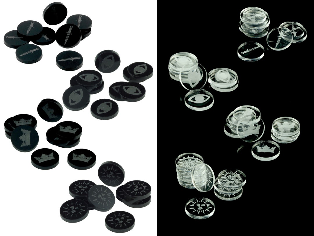 10 PCS Crown Eye Sword Sun Tokens Resource Token Monster Token for RPG ...