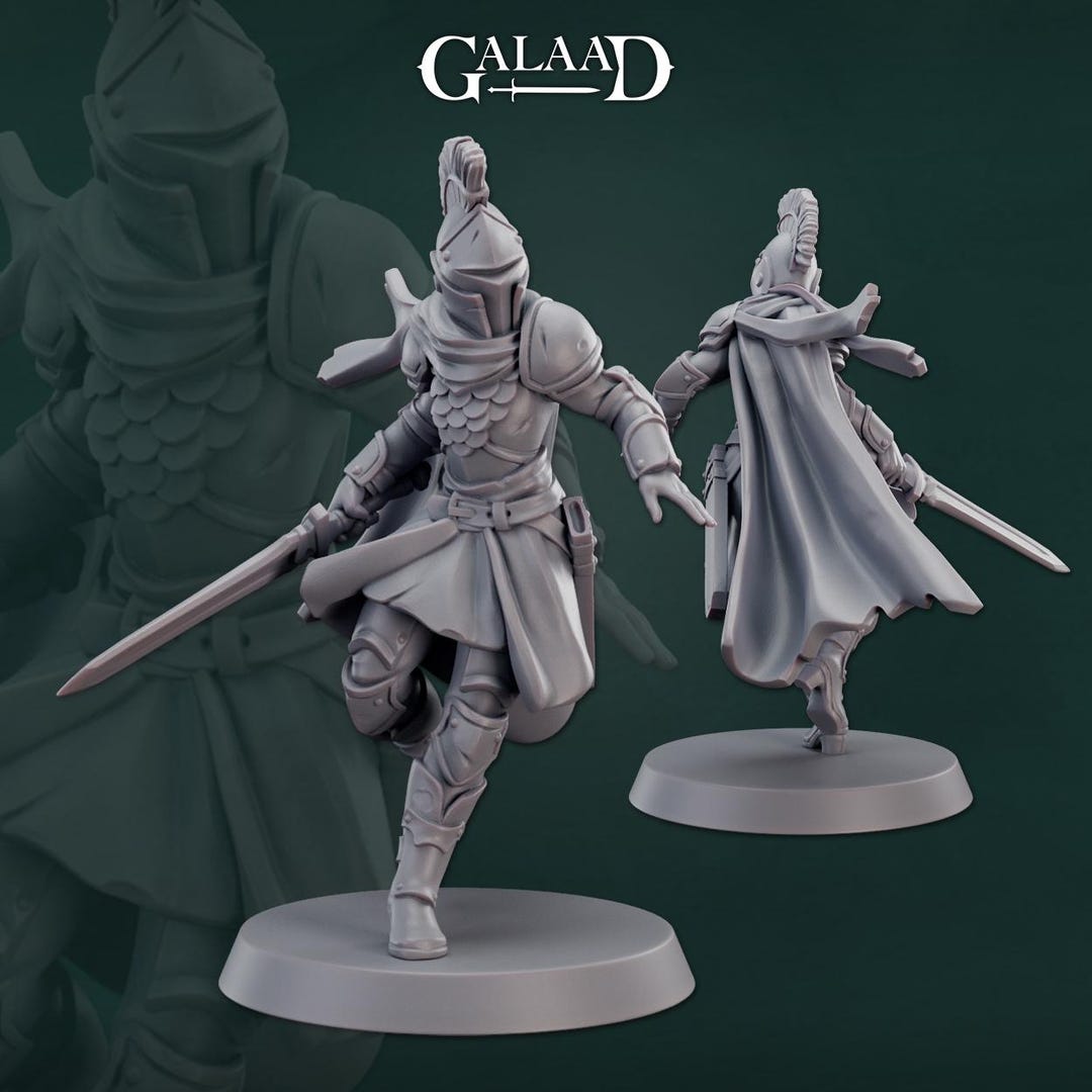 Male Knight Warior Fighter With a Sword 3d Print and Painting Dnd ...