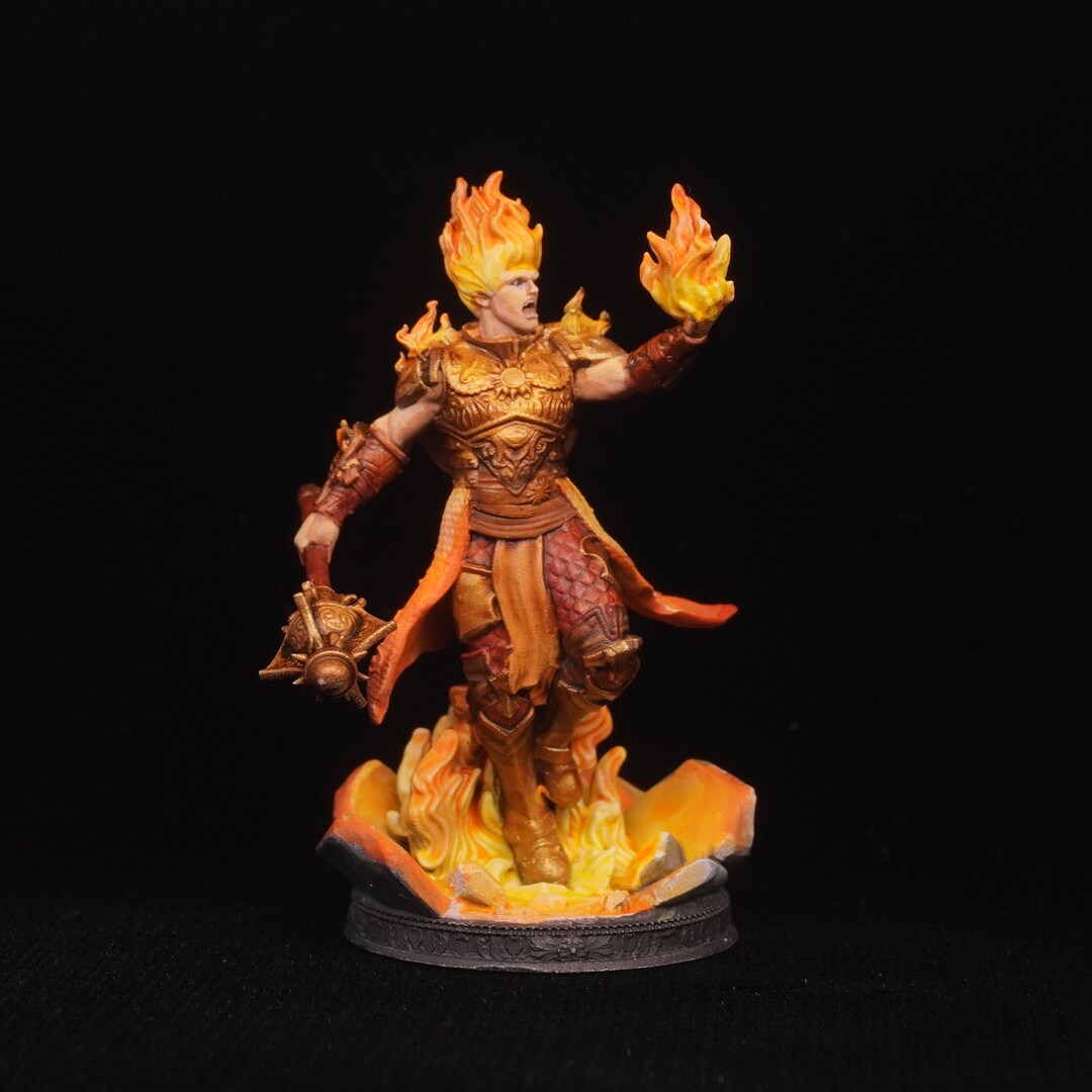 Pro Painted Miniature Sun Cleric Fire Warrior RPG Dnd Dungeons and ...