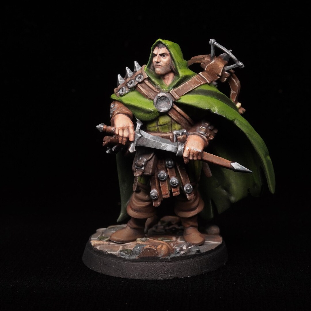 Pro Painted Miniature Human Ranger Warrior RPG Dnd Dungeons and Dragons ...