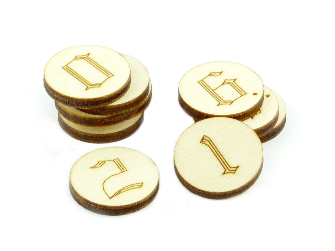 10 PCS Wooden Number Tokens - Etsy