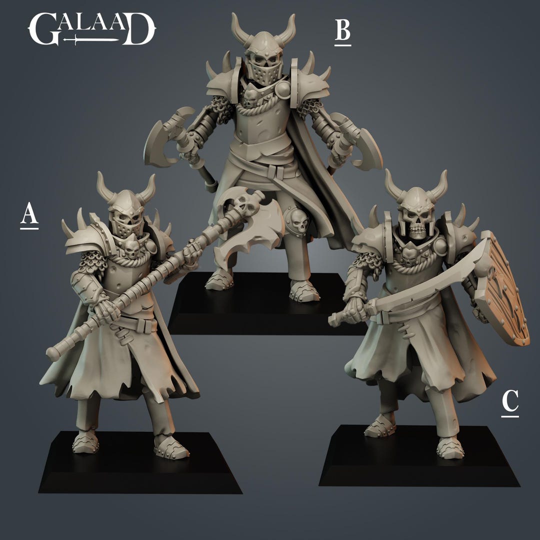 Undead Warrior Fighterelite Skeletons Commander 3d Print and Painting ...