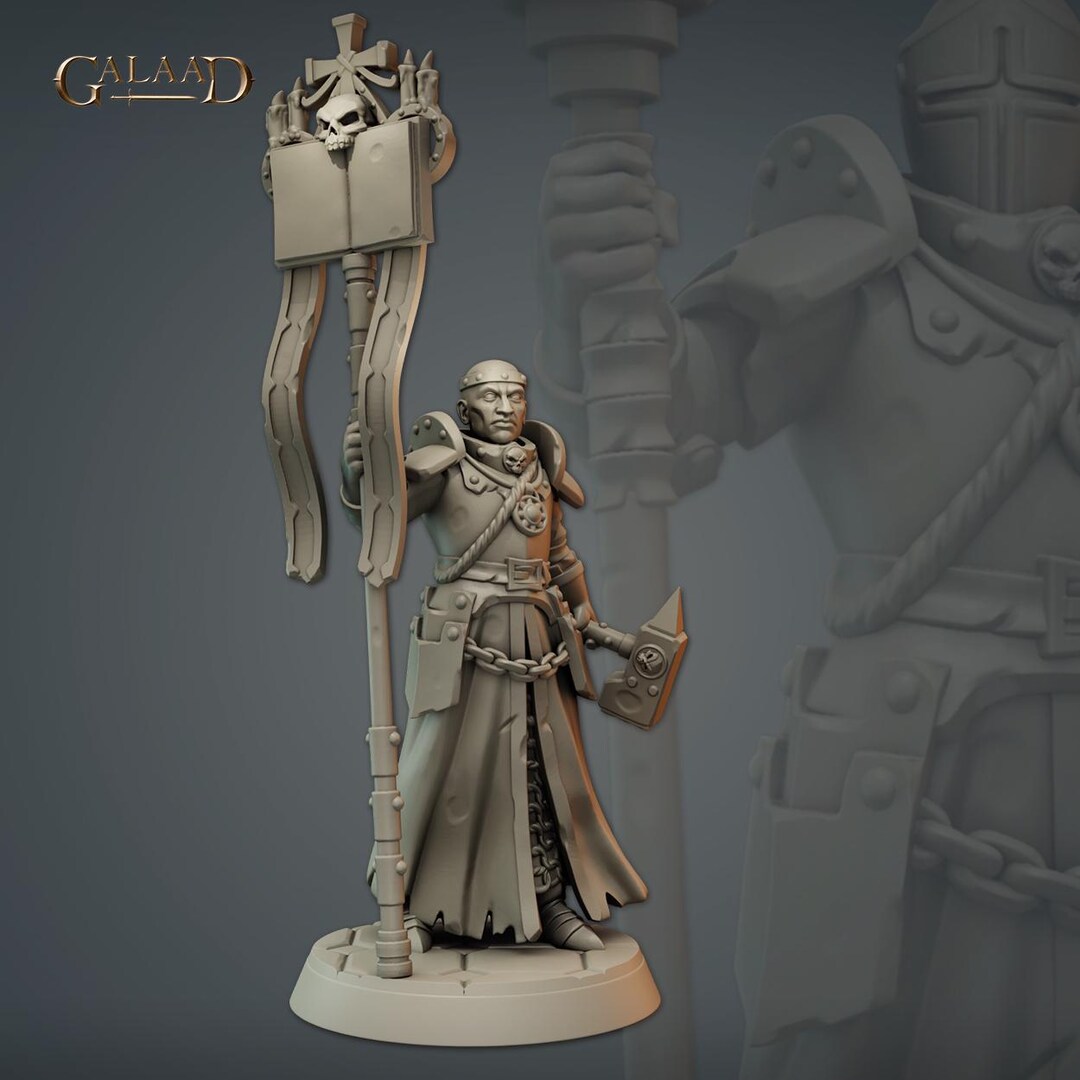 Fighter Knight Paladin Warrior Priest Guardian3d Print and Painting Dnd ...