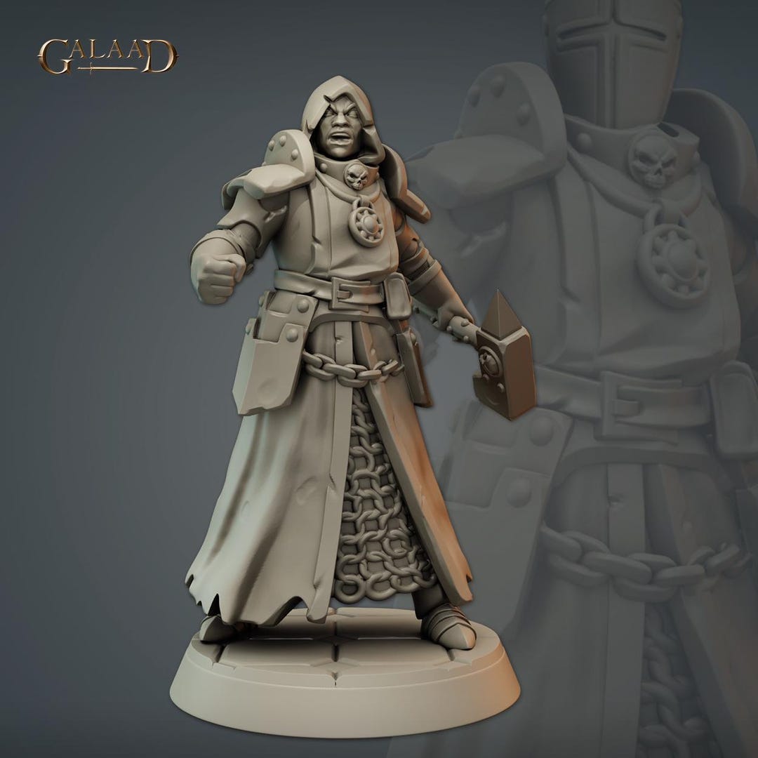 Fighter Paladin Warrior Priest Guardian3d Print and Painting Dnd ...