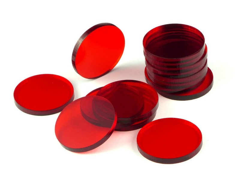 3mm Red Transparent Acrylic Bases - Etsy
