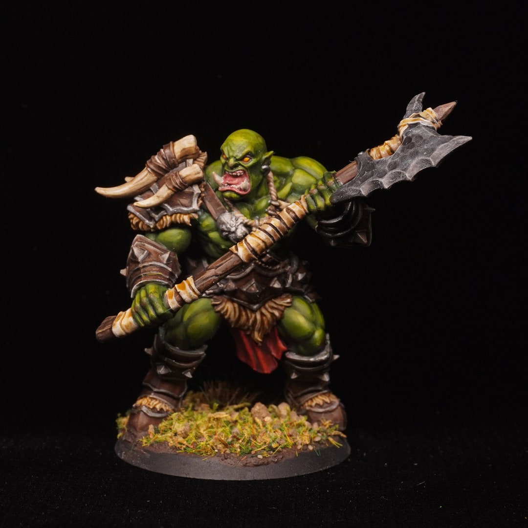 Pro Painted Miniature Orc Barbarian Warrior RPG Dnd Dungeons and ...