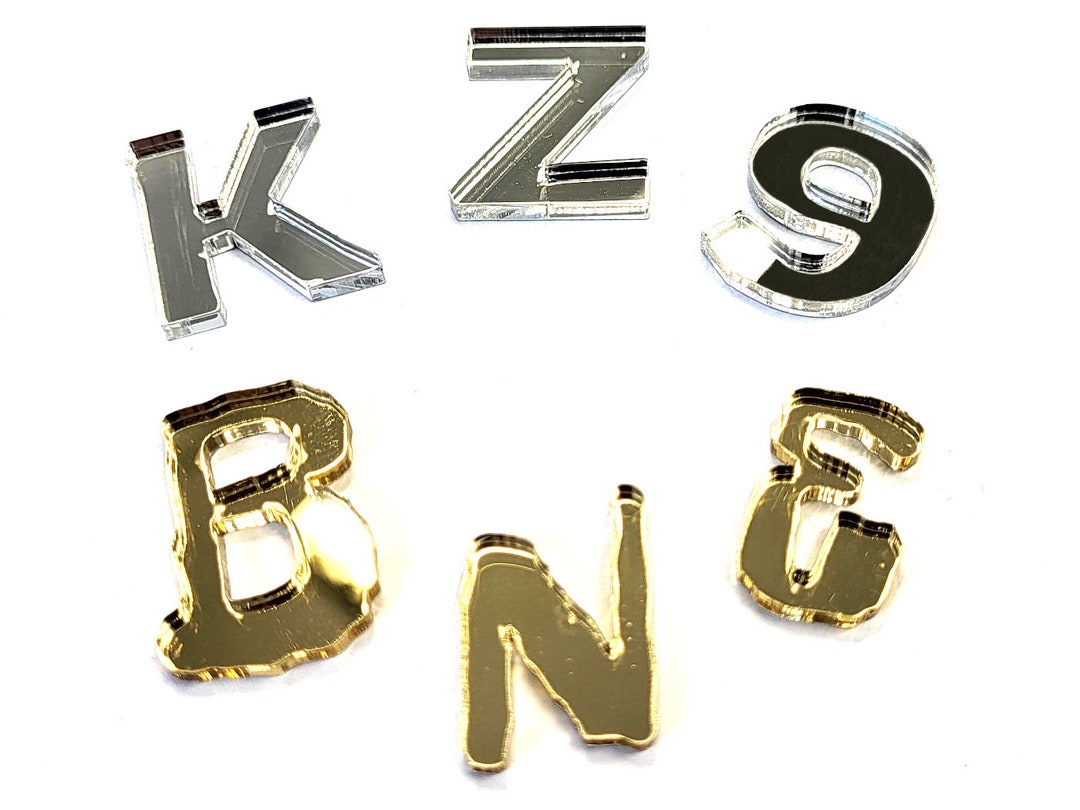 3D Mirror Acrylic Letters Numbers Other - Etsy