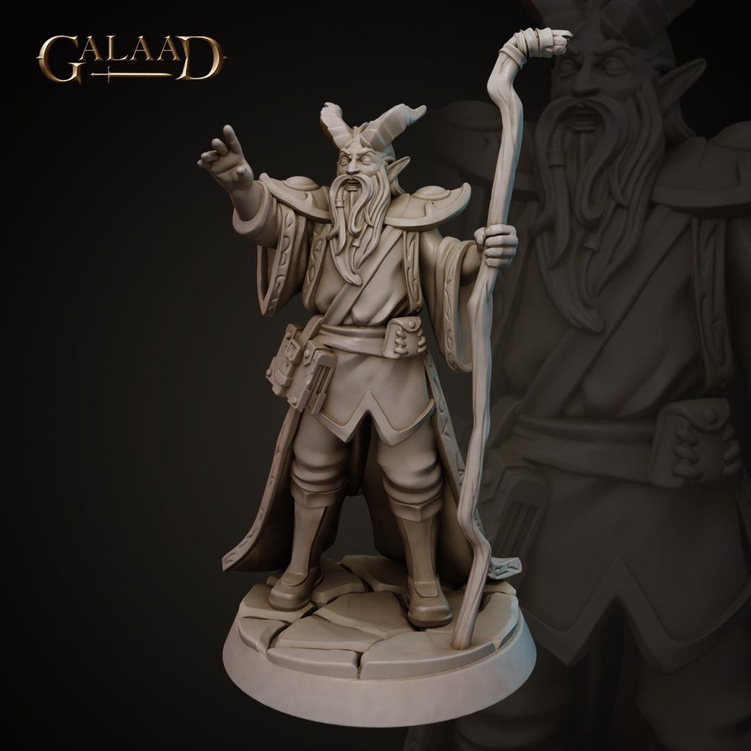 Tiefling Wizard Mage Priest 3d Print and Painting Dnd Pathfinder ...