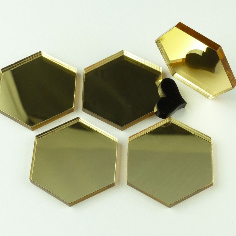 Hexagon Mirror Stickers - Etsy