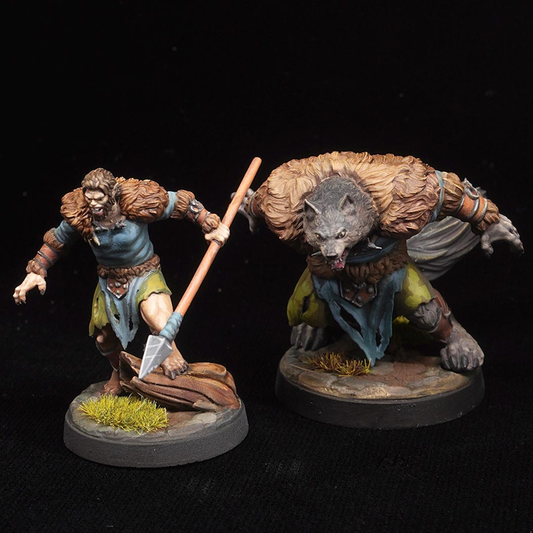 Pro Painted Werewolf Transformation Mini Set | Human & Beast Form ...