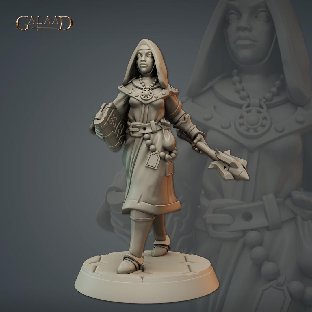 Female Priestess 3d Print and Painting Dnd Pathfinder Fantasy RPG NPC ...