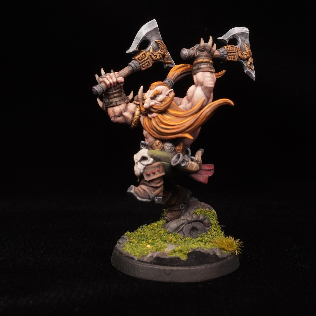 Pro Painted Miniature Dwarf Warrior Troll Slayer RPG Dnd Dungeons and ...