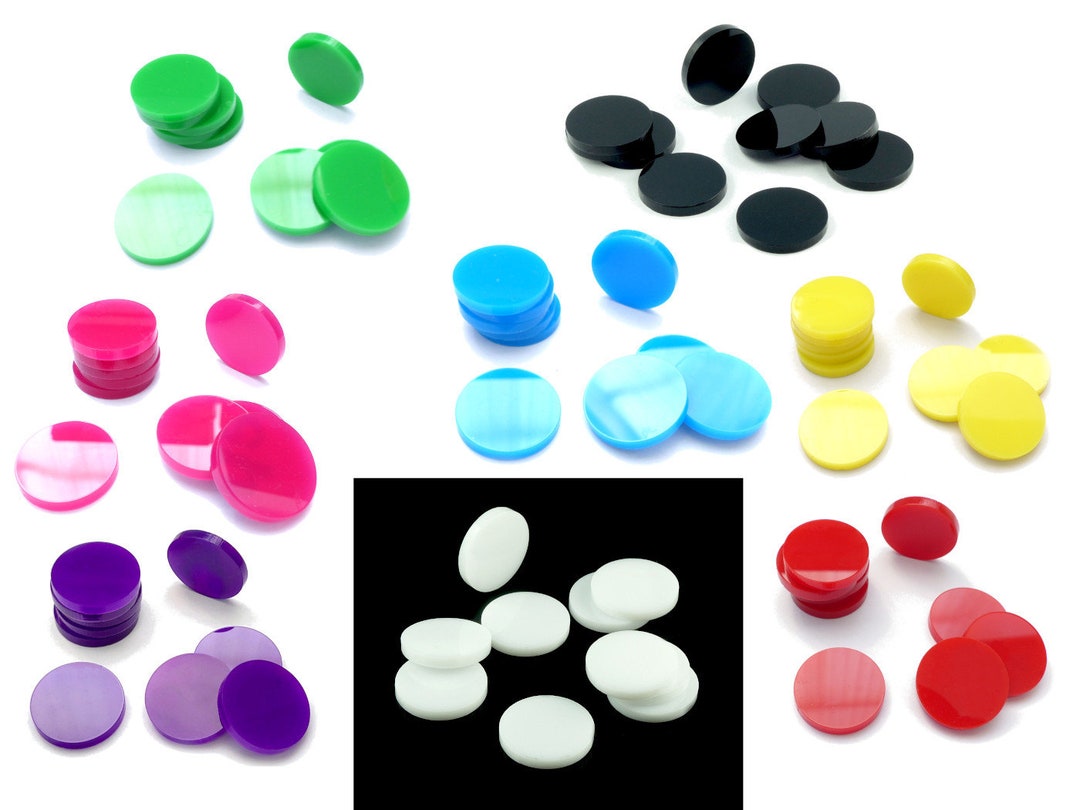 20 PCS Color Tokens Dry-erase, 15 Mm, 0.59 In, 9/16 In, Opaque Monster ...