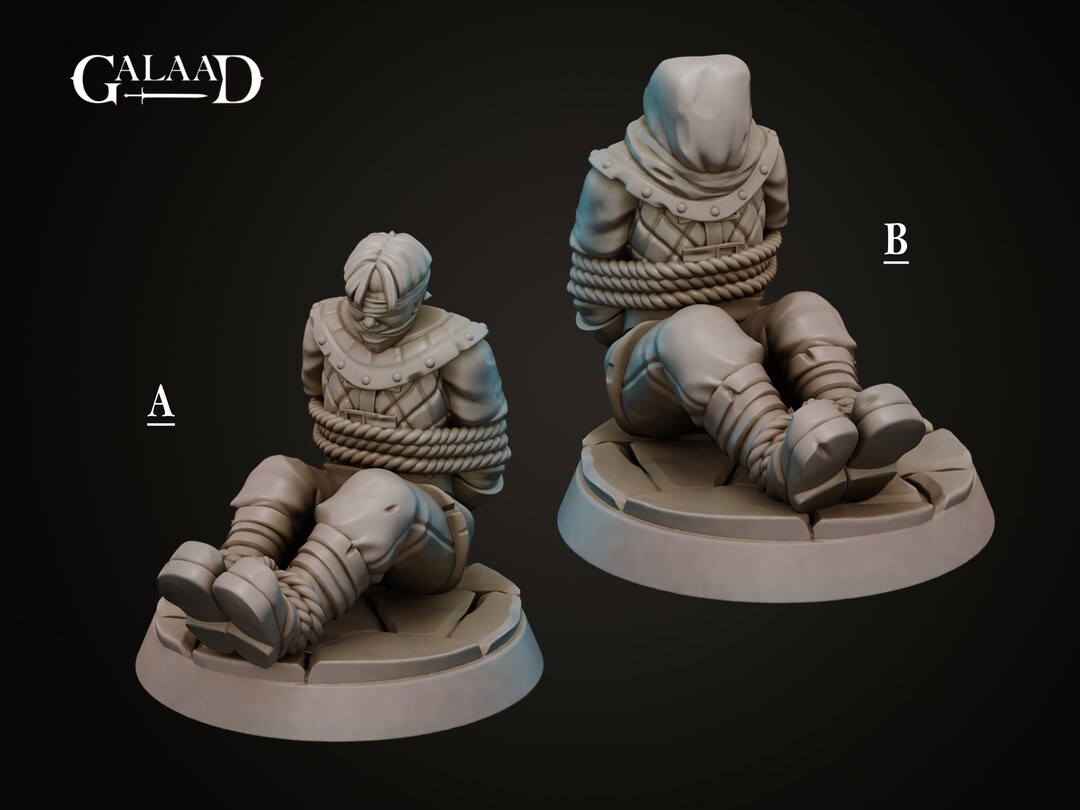 Captured Prisoners Miniatures - Bound and Helpless 3d Print and ...