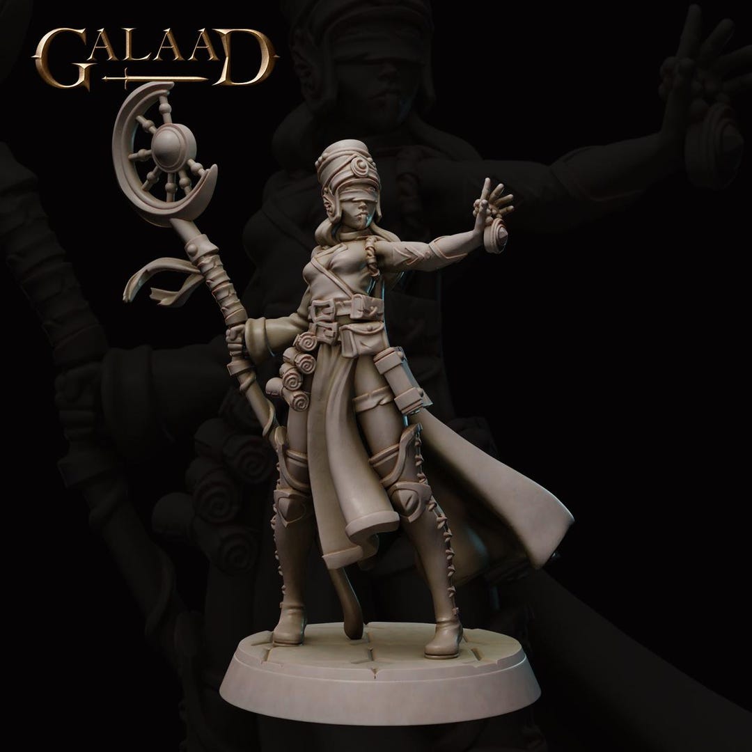 Female Priestess Mage Wizard 3d Print and Painting Dnd Pathfinder ...