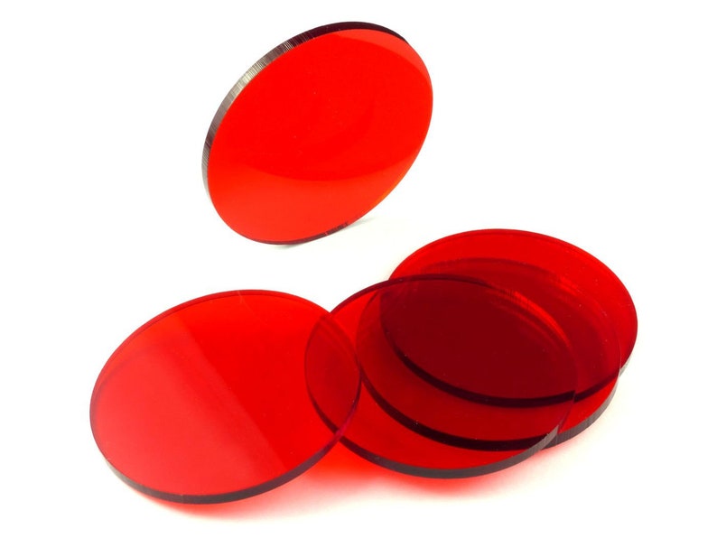 3mm Red Transparent Acrylic Bases - Etsy