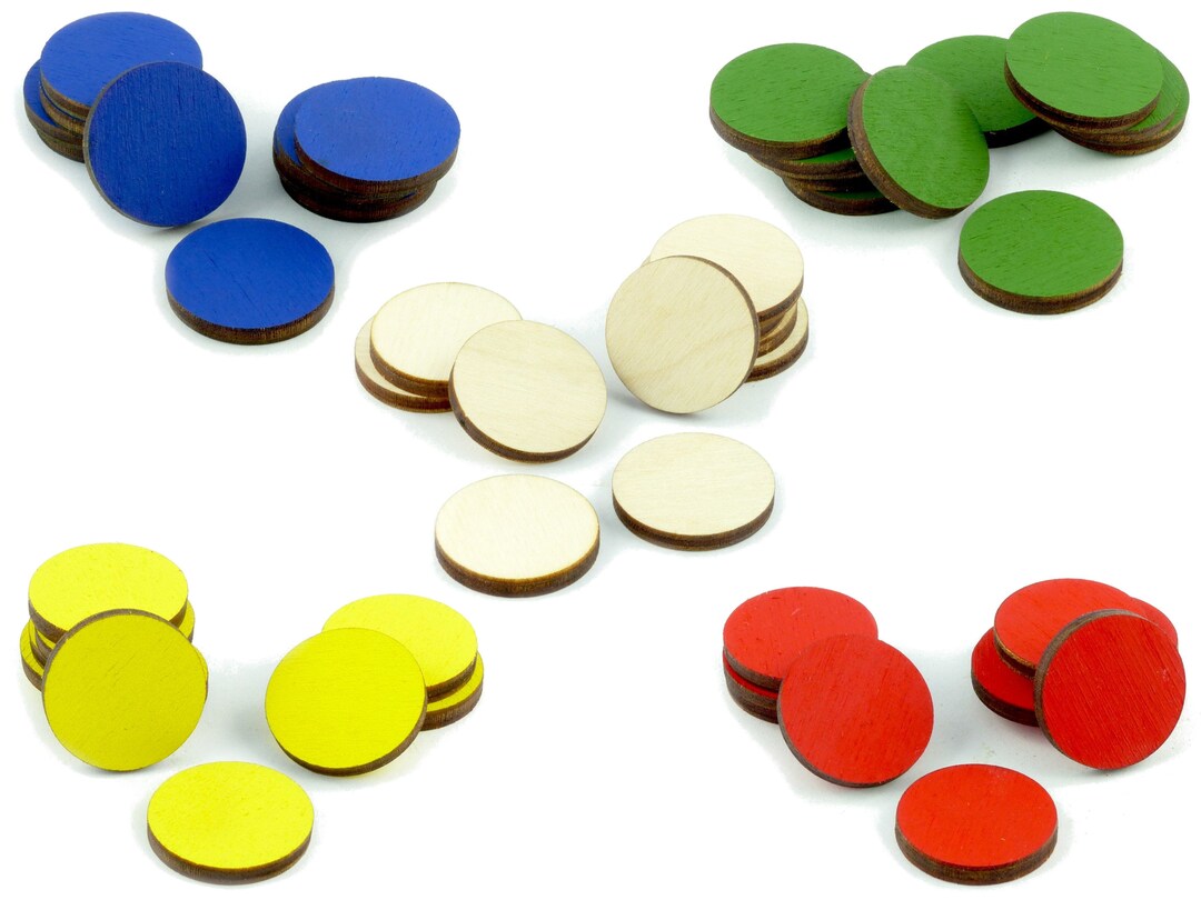 10 PCS Color Wooden Tokens, Monster Token Resource Token for RPG Board ...