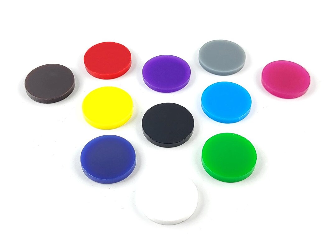 Color Tokens Dry-erase, 25.4mm 1in 22mm 0.87in 15mm 0.59in Opaque ...
