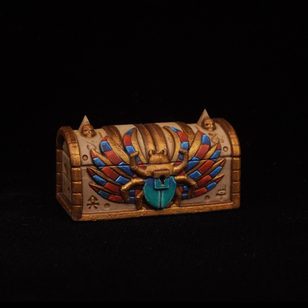 Pro Painted Miniature Scarab Chest Prop RPG Dnd Dungeons and Dragons ...