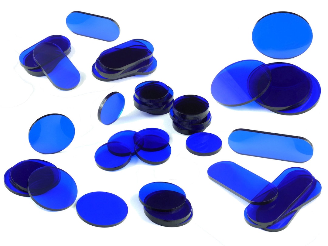 3mm Blue Transparent Acrylic Bases - Etsy