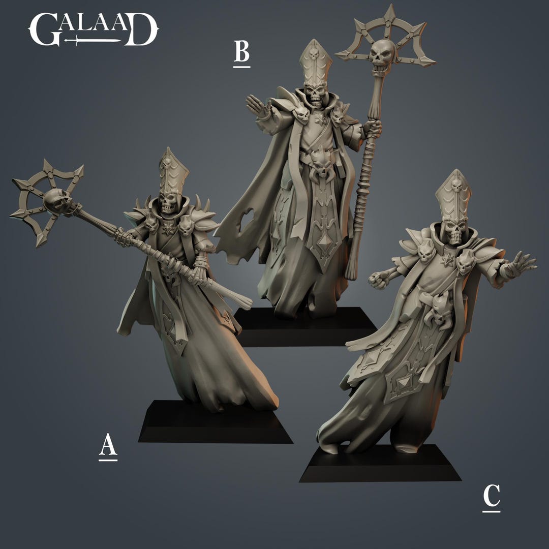 Undead Lich Mage Wizard Sorcerer Commander 3d Print and Painting Dnd ...