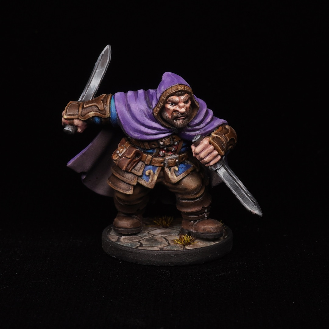Pro Painted Miniature Dwarf Rogue Assassin RPG Dnd Dungeons and Dragons ...